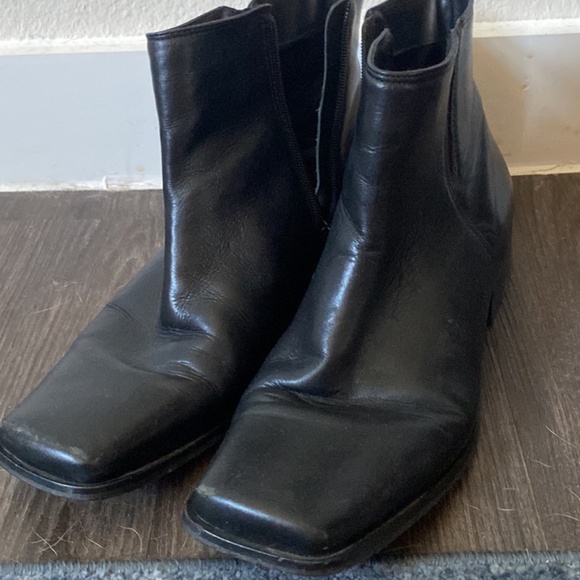 Shoes | Vintage Square Toe Boots | Poshmark